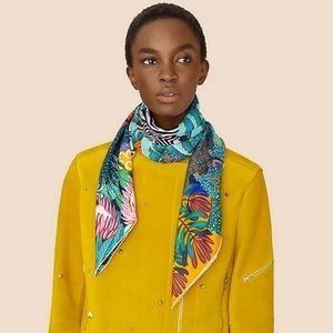 Accessories | 10 Silk Oversized Safari Multicolored Print Scarf | Poshmark